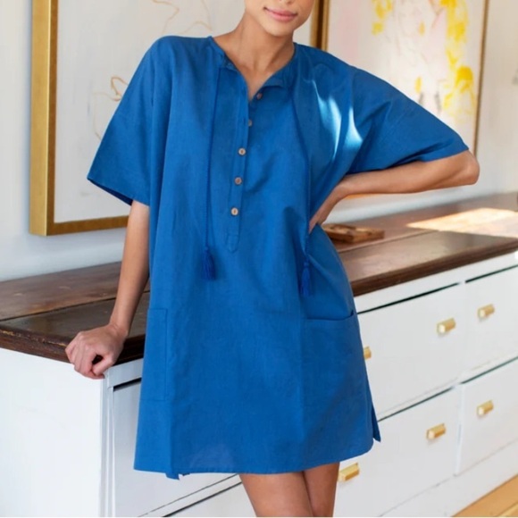 Emerson Fry | Dresses | Emerson Fry India Collection Baja Caftan Lapis ...